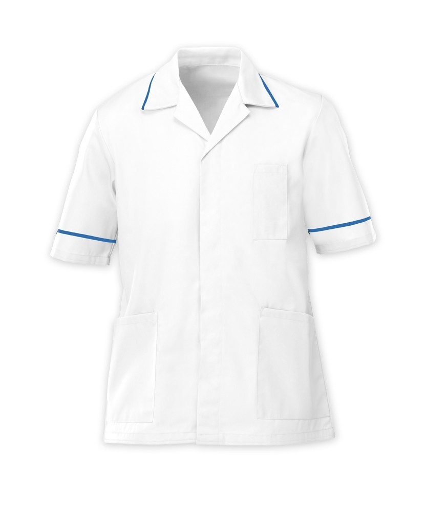 Men’s Healthcare Tunic (White with Hospital Blue Trim) - G103 buy now ...
