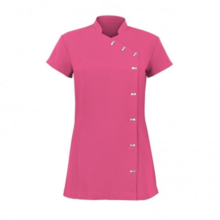 Women's Asymmetrical Button Tunic (Hot Pink) - NF990