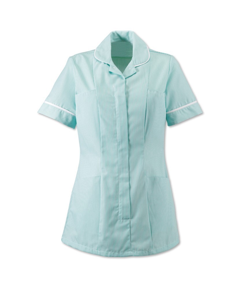 Women’s Stripe Healthcare Tunic (Aqua with White Trim) - ST298 buy now ...