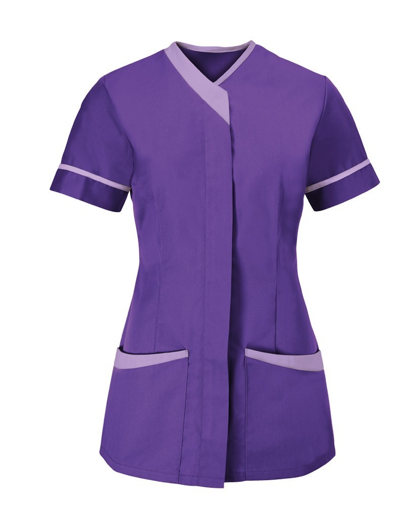 Women's Contrast Trim Tunic (Purple with Lilac Trim) - NF54 buy now at ...